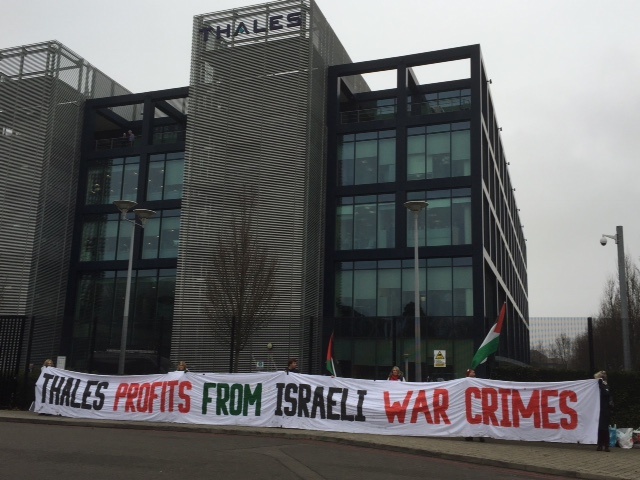 Protest at Thales arms factory in Crawley as part of national action ...